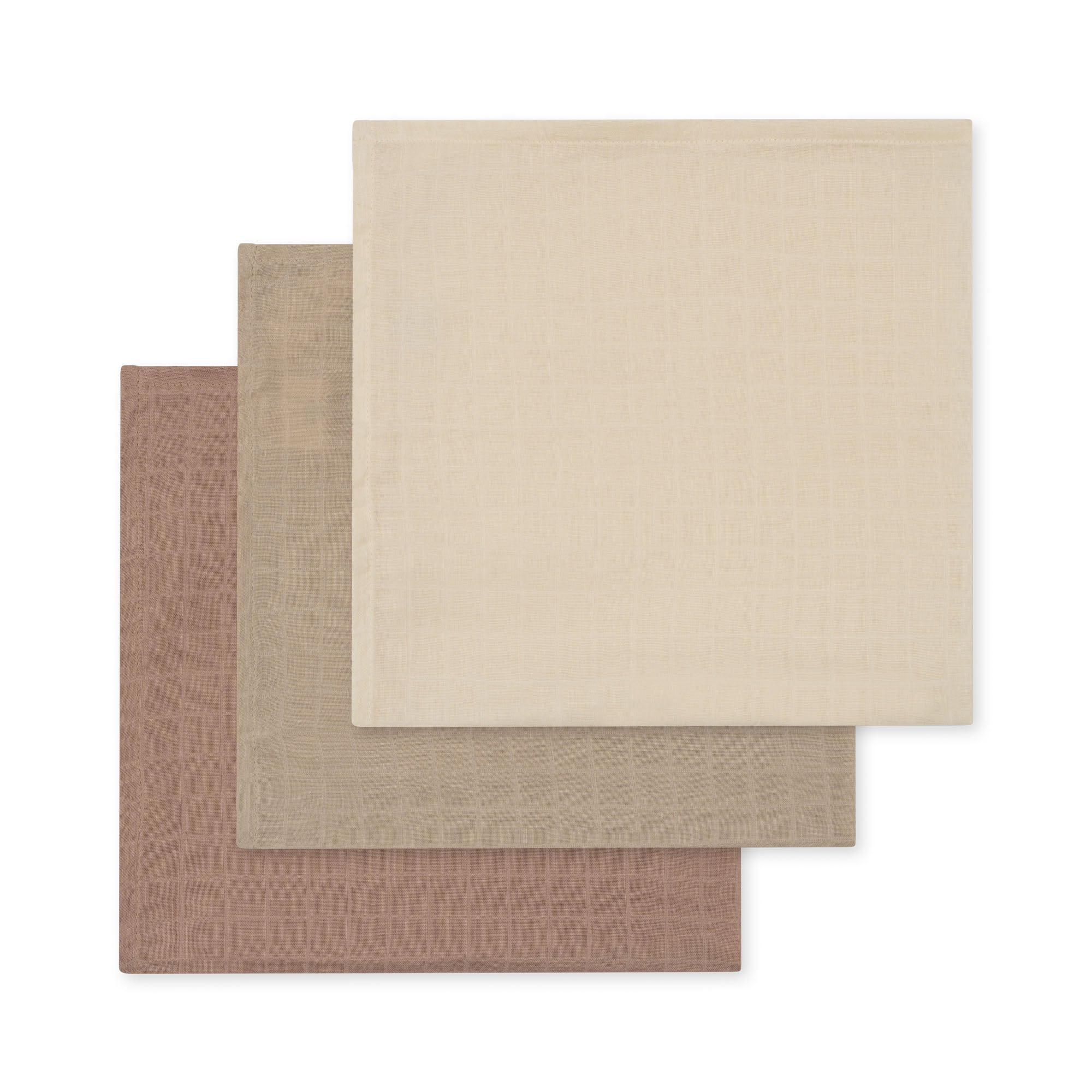 3 PACK MUSLIN CLOTH GOTS - ROSE DUST – kongessloejd.com