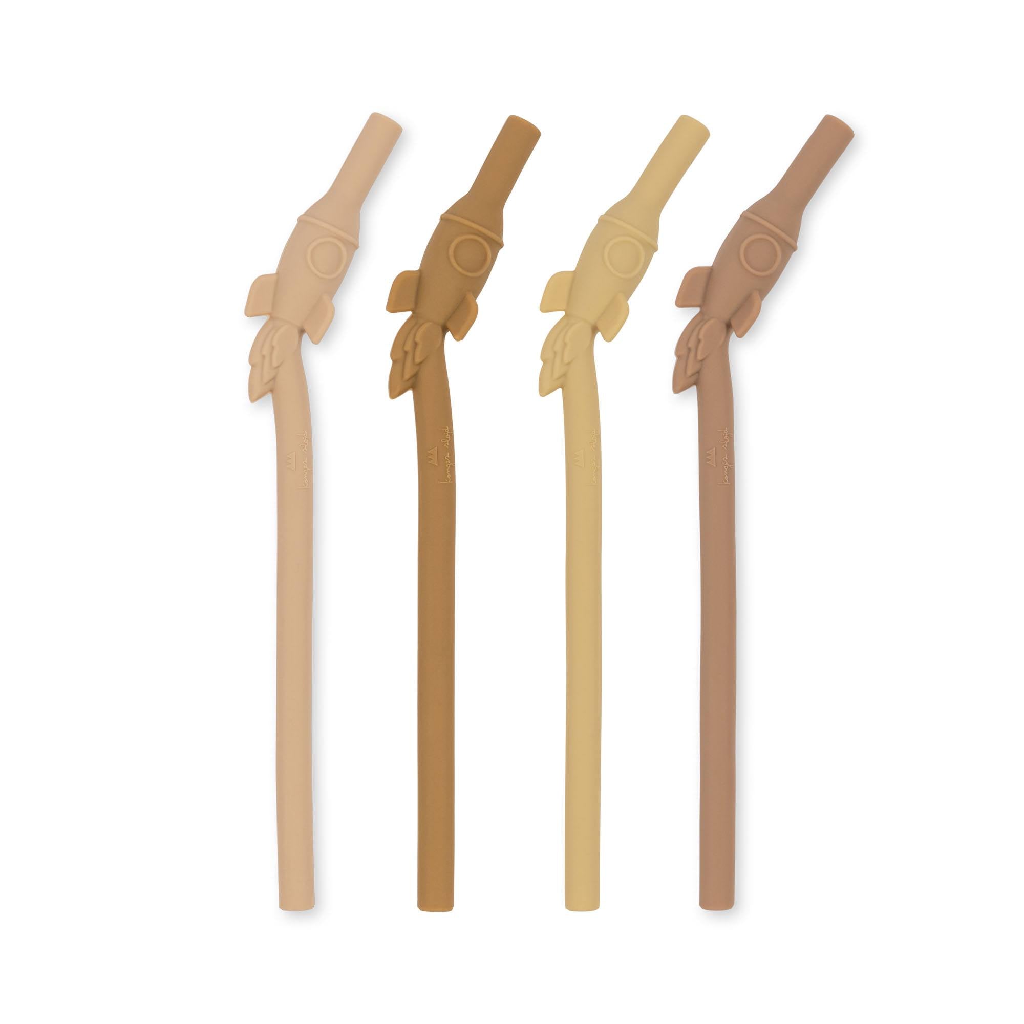 4 PACK SILICONE STRAWS ROCKET - LEMONADE MIX – kongessloejd.com